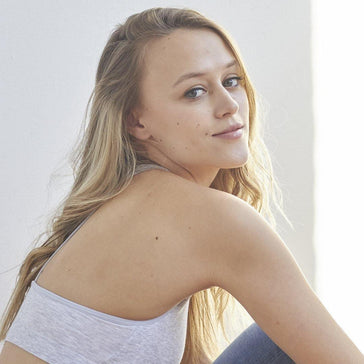 COTTON STRETCH RIB RACERBACK BRA - COTTON SPORTS BRA - BRABAR